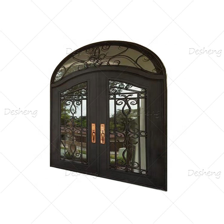 Desheng Gate House Door Wrought Iron Good Quality Safety Iron Front En ...